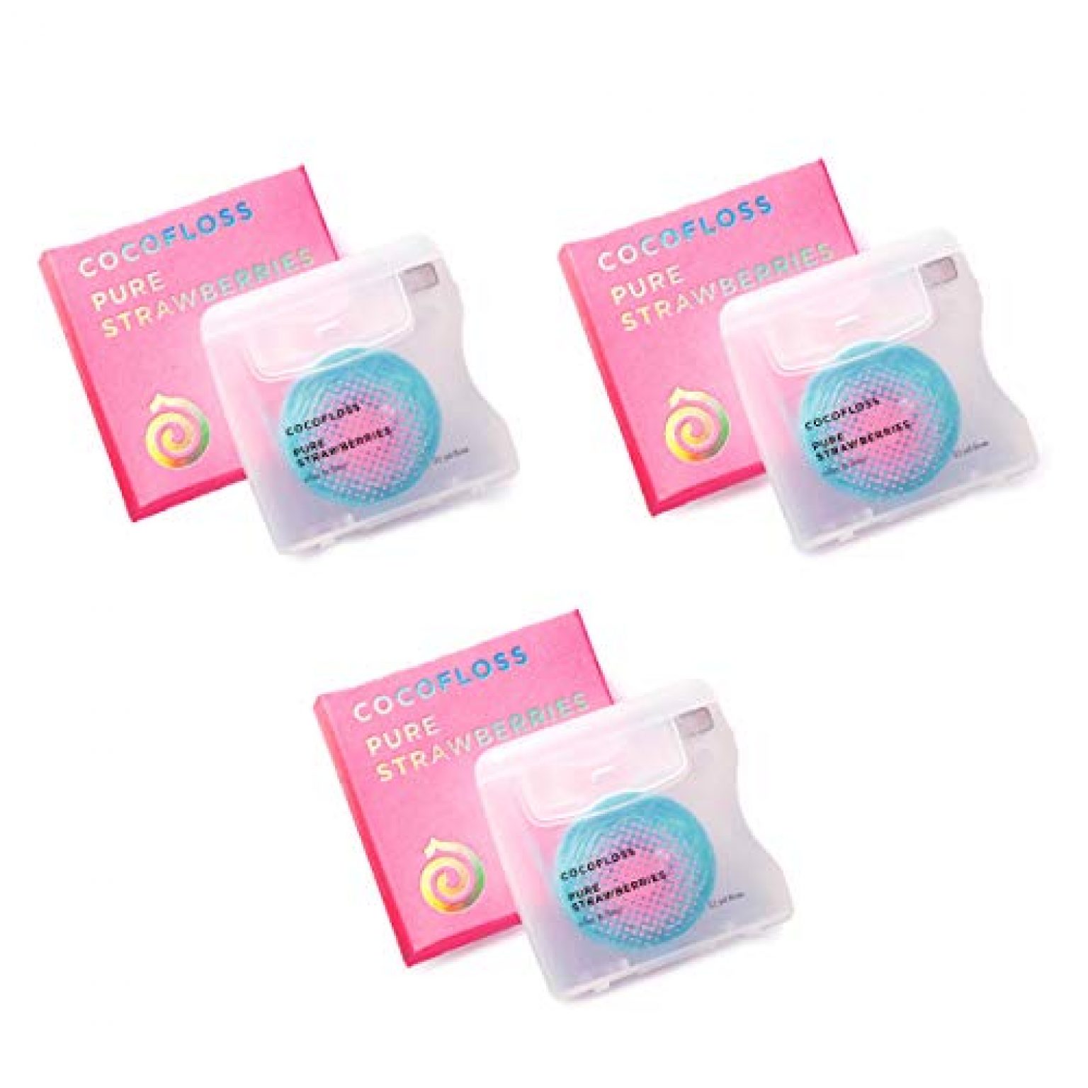 Cocofloss Dental Floss Infused with Coconut Oil - Strawberry - Yinz Buy