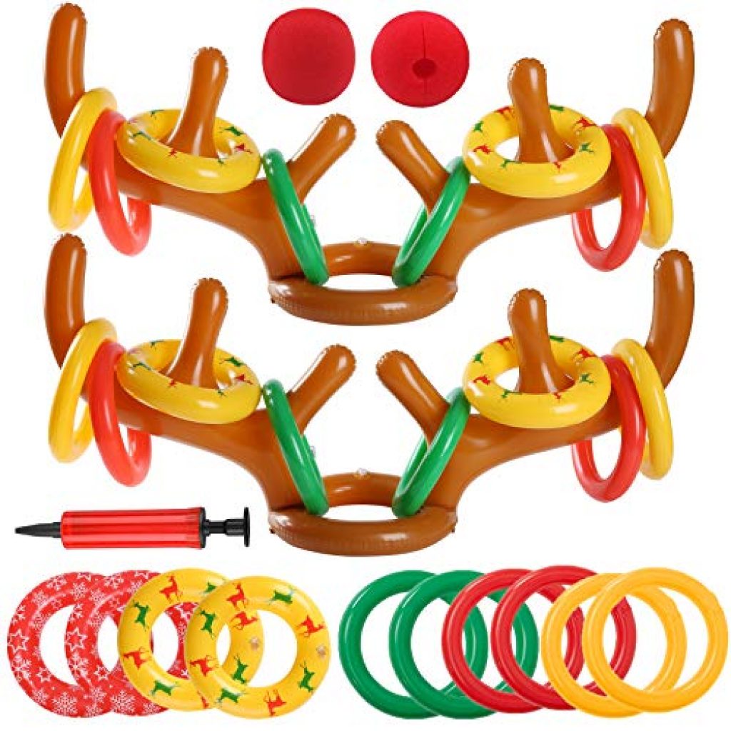 Reindeer Toss - Inflatable Reindeer Antler Ring Toss Game - Yinz Buy