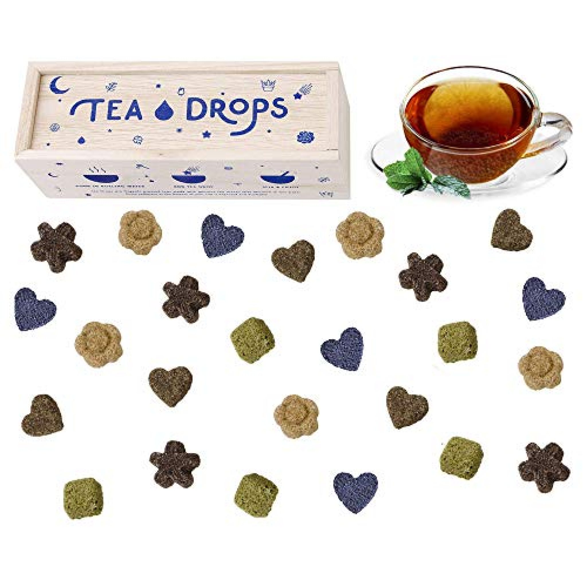 Tea Drops - 25 Instant Pressed Loose Leaf Tea Sampler Box - Yinz Buy