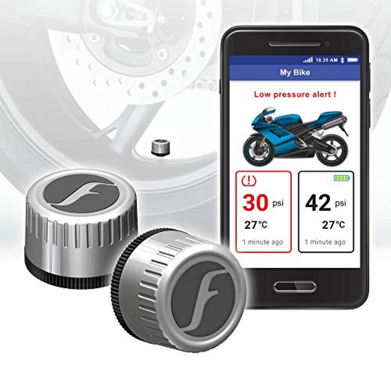 FOBO Bike 2 TPMS - Quickly Monitor Tire Pressure on Bikes - Yinz Buy